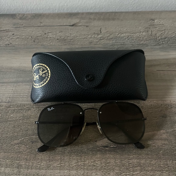 Ray-Ban | Bags | Rayban Black Aviator And Case | Poshmark